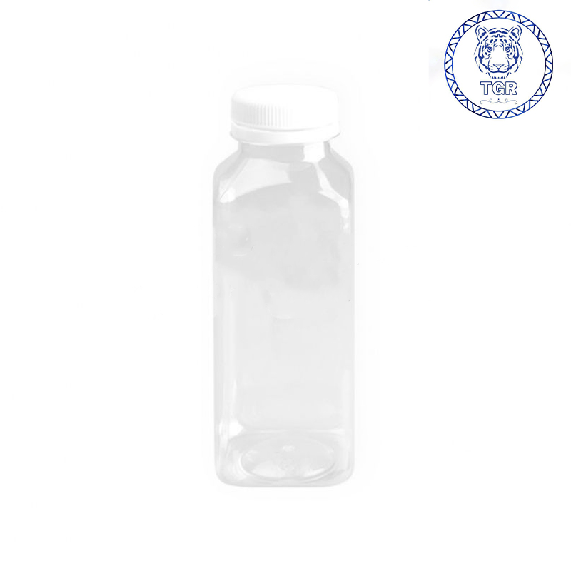 Бутылка 500 мл, прозрачная,горло 38мм, квадрат с крышкой